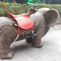 China Car Rideable Animatronic Elephant Equipment For Amusement Park for sale