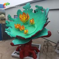 China Customized Weather Proof Fiberglass Flower For Theme Park for sale