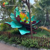 China Customized Weather Proof Fiberglass Flower For Theme Park for sale