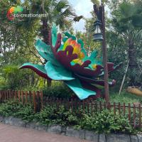 China Customized Weather Proof Fiberglass Flower For Theme Park for sale