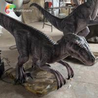China Amusement Park Life Size Animatronic Dinosaurs Animatronic Velociraptor With Realistic Movement And Sound for sale