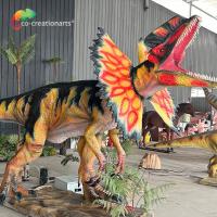 China Realistic Sound Lifelike Movements High Standard Dilophosaurus Dinosaur For Exhibition for sale