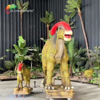 China Customized Animatronic Dinosaurs Simulation Parasaurolophus With Baby For Attraction for sale