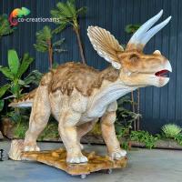 China Realistic Induction Control Animatronic Dinosaurs Animatronic Triceratops For Attaction for sale