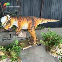 China Life Size Animatronic Dinosaur Simulated Pachycephalosaur Battel For Jurassic Theme Attraction for sale