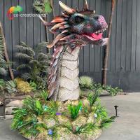 China Animatronic Dragon Theme Park Decoration Life Size Realistic Dragon Model for sale