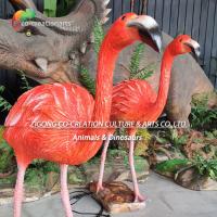 China Animatronic Life Size Flamingo Simulation Animals For Theme Park Decoration for sale