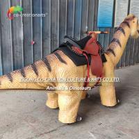 China Animatronic Walking Brachiosaurus Simulation Walking Dinosaurs Tots Riding In Playground for sale