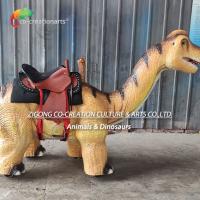 China Animatronic Walking Brachiosaurus Simulation Walking Dinosaurs Tots Riding In Playground for sale