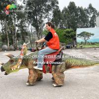 China Animatronic Walking Triceratops Walking Dinosaur Playground Equipment For Youth for sale