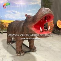 China Realistic Animatronic Animals Simulated Hippo For Zoo Park Decoration for sale