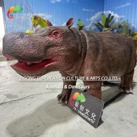 China Realistic Animatronic Animals Simulated Hippo For Zoo Park Decoration for sale
