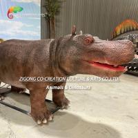 China Realistic Animatronic Animals Simulated Hippo For Zoo Park Decoration for sale