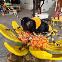 China Animatronic Insects Customized Animatronic Bee With Flower For Theme Park Decoration for sale