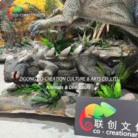 China Animatronic Dinosaurs Simulation Spinosaurus Hunting Scene For Theme Park Decoration for sale