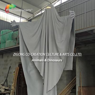 China Mysterious Cloaked Figure Fiberglass Statue With Illuminated Forehead for sale