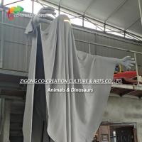 China Mysterious Cloaked Figure Fiberglass Statue With Illuminated Forehead for sale
