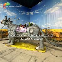 China Ridable Animatronic Monster Ride: Dynamic Motion & Silver-Beast Design For Adventure Parks for sale