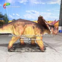 China Immersive Realistic Animatronic Dinosaur Exhibit: Giant Motorized Triceratops Featuring Vivid Colors, Articulated Motion & Remote Pacing for sale