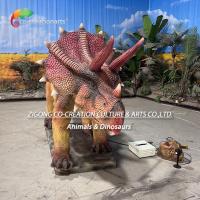 China Immersive Realistic Animatronic Dinosaur Exhibit: Giant Motorized Triceratops Featuring Vivid Colors, Articulated Motion & Remote Pacing for sale