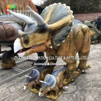 China Realistic Animatronic Triceratops Trio: Roaring Group With Dynamic Motion & Prehistoric Display for sale