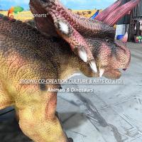 China Immersive Realistic Animatronic Dinosaur Exhibit: Giant Motorized Triceratops Featuring Vivid Colors, Articulated Motion & Remote Pacing for sale