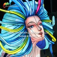 China Illuminated Mermaid Lantern Sculpture For Fantasy Light Festivals And Themed Attractions for sale