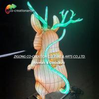China Whimsical Mouse Lantern With Glowing Green Antlers | Animals Lantern Collection for sale