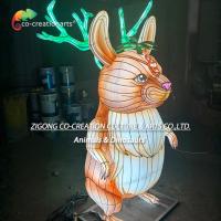 China Whimsical Mouse Lantern With Glowing Green Antlers | Animals Lantern Collection for sale