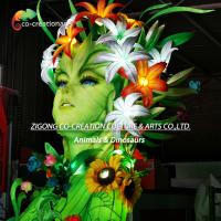 China Enchanted Illuminated Flower Fairy Sculpture With Crystal Energy Legs | Botanical Fantasy Light Art for sale