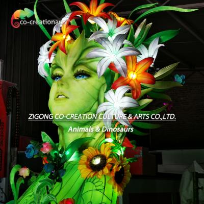 China Enchanted Illuminated Flower Fairy Sculpture With Crystal Energy Legs | Botanical Fantasy Light Art for sale
