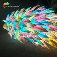 China Stunning Large Rainbow-Spiked Hedgehog LED Art Lantern Sculpture Decor for sale