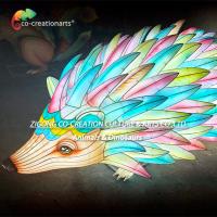China Stunning Large Rainbow-Spiked Hedgehog LED Art Lantern Sculpture Decor for sale