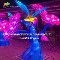 China Engineering Impact and Durability Orange Bird Sculptures for Eye-Catching Lantern Tree Decorations for sale
