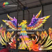 China Illuminated Phoenix Lantern Sculpture For Chinese Lantern Festivals And Light Shows for sale