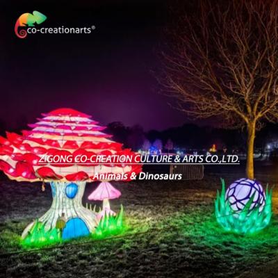 China Illuminated Mushroom House Lantern Sculpture For Fantasy Light Festivals And Theme Parks for sale