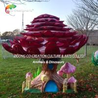China Illuminated Mushroom House Lantern Sculpture For Fantasy Light Festivals And Theme Parks for sale