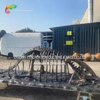 China Fiberglass Dinosaur Skeleton Fossil Remains Parasaurolophus Skeleton Replicas for sale