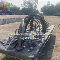 China Fiberglass Dinosaur Skeleton Fossil Remains Parasaurolophus Skeleton Replicas for sale