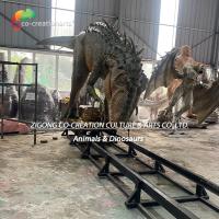 China Realistic Servo Animatronic Indominus Rex Dinosaur with Track Movement System for Theme Park Attractions for sale