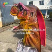 China Fiberglass T-Rex Head Photo Call For Dinosaur Mini Golf Props Theme Park Decoration for sale