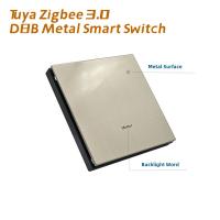 China Tuya 3.0 Zigbee Wall Switch 1 / 2 / 3 / 4 Stainless Steel Buttons UK Standard Back Box for sale