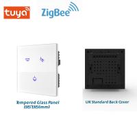 China Champagne Color 86 X 86mm Size Zigbee 3.0 Glass Touch Screen Light Switch Panel for sale