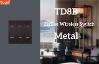 China Wireless Wall / Handheld Zigbee 3.0 Switch Bronze / Grey Color 86mm X 86mm Size for sale