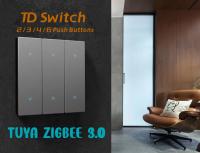 China Tact Button 240V Smart Home Switch Tuya Zigbee 3.0 PC Big Panel for sale
