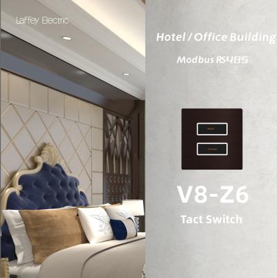 China Integrated Modbus Wall Switch LED Circle Push Button Aluminum RS485 Protocol for sale