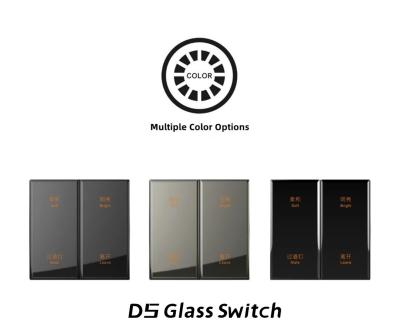 China Push Button Electrical Wall Switch Zigbee Protocol Glass Material for sale