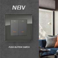 China Glass Panel KNX Wall Switch Home Automation System Tact Smart Wall Light Switches for sale