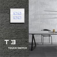 China Glass Touch Screen Wall Switch RS485 Protocol Multi Color 86mm Type for sale
