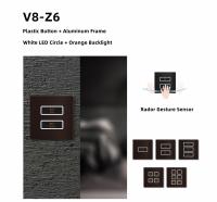 China RS485 Push Button Wall Switch Aluminum Integrated Style Rose Gold Color for sale